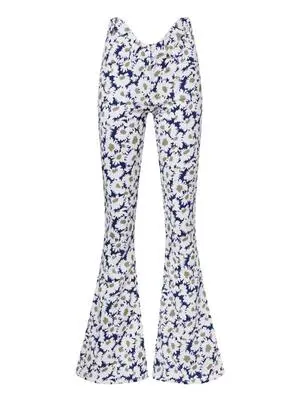 JEAN PAUL GAULTIER Floral Flared Jeans - White