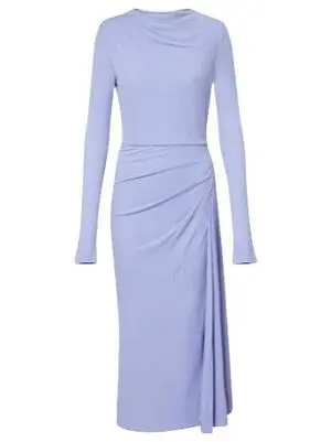 Erdem Draped Jersey Midi Dress - Blue
