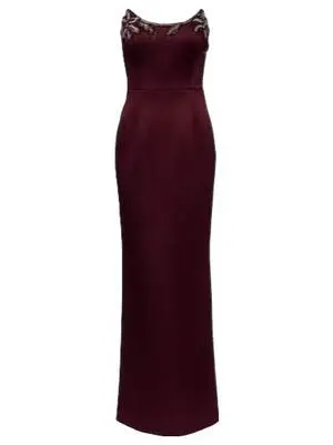 Rebecca Vallance Alora Embellished Corset Gown - Brown