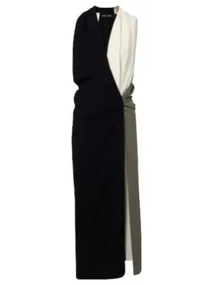 Proenza Schouler Elsa Draped Crêpe Midi Dress - Black