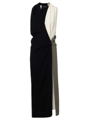 Proenza Schouler Elsa Draped Crêpe Midi Dress - Black