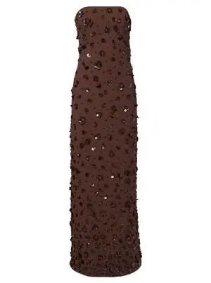 Simkhai Serafina Embellished Bustier Gown - Brown