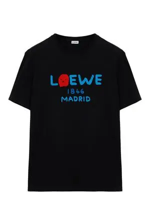 Loewe Cotton Relaxed Lion T-shirt - Black