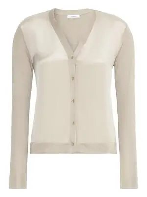 Max Mara Silk-cashmere Cardigan - Grey