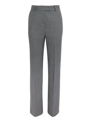GANNI Wool-blend Straight Trousers - Grey