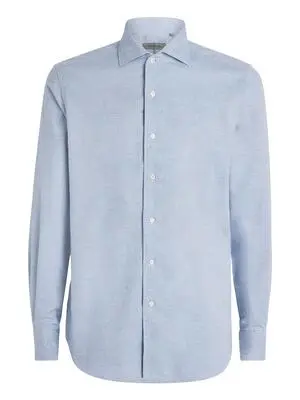Corneliani Cotton-cashmere Shirt - Navy