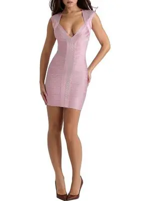 House Of Cb Bandage Minidress - Pink