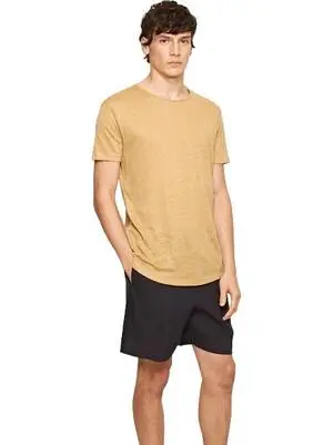 Orlebar Brown Alex Linen Relaxed Fit Drawcord Shorts - Night Iris
