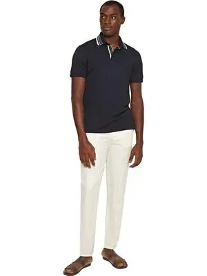 Orlebar Brown Cornell Linen Tailored Fit Washed Linen Trousers - Sandbar