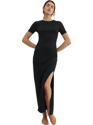 H&m Long Sleeve T-shirt Dress - Black