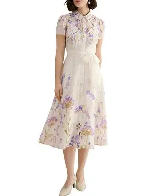 HOBBS LONDON Grosvenor Dress - Ivory Multi
