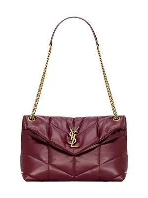 Saint Laurent Small Puffer Bag - Dark Ruby