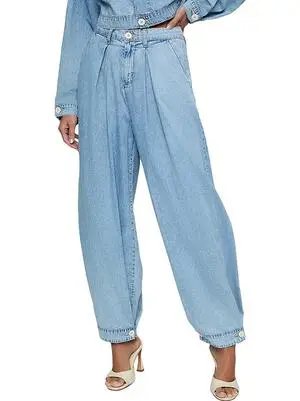 L'Agence Elias High Rise Convertible Wide Leg Ankle Jeans - Oxnard