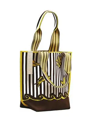 ALEMAIS Mona Jacquard Shopper Tote Bag - Multi Yellow