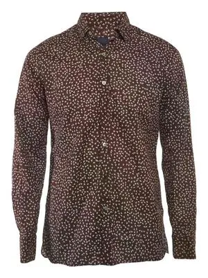 LANVIN Geometric-print Shirt - Red