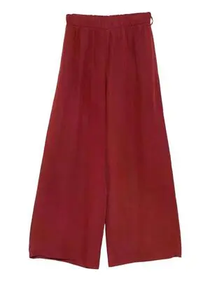 MOUTAKI Cropped Palazzo Pants - Red