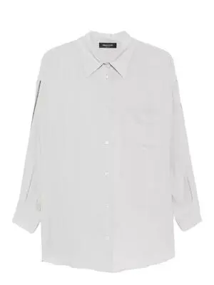 Fabiana Filippi Chain-embellished Long-sleeve Shirt - Grey