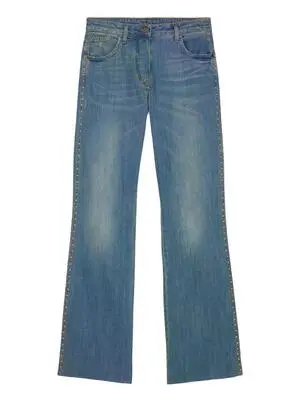 Momoni Fuego Stud-embellished Jeans - Blue