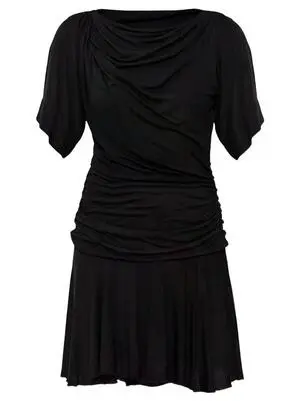 MARANT ETOILE Raima Ruched Detailing Mini Dress - Black