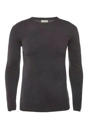 Brunello Cucinelli Suede Elbow-patch Sweater - Grey
