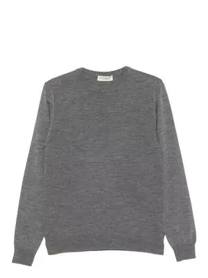 SERGIO MORETTI FIRENZE Long-sleeve Crew Neck Sweater - Grey