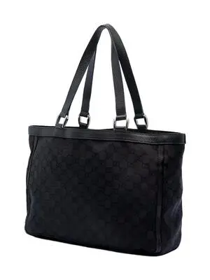 Gucci Gg Canvas Abbey D Ring Pocket Tote Bag - Black