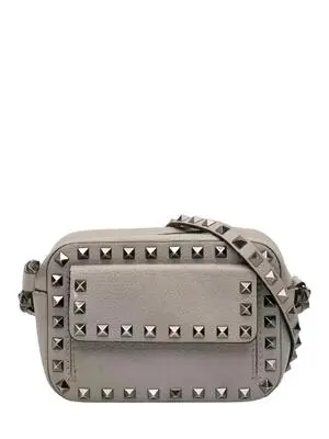 Valentino Garavani Rockstud Camera Crossbody Bag - Grey