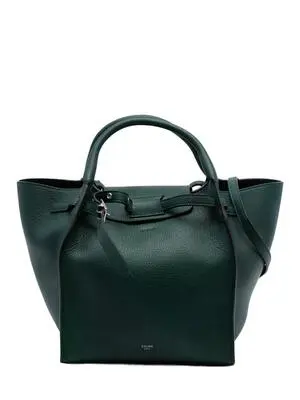 Celine Grained Calfskin Big Bag Satchel - Green