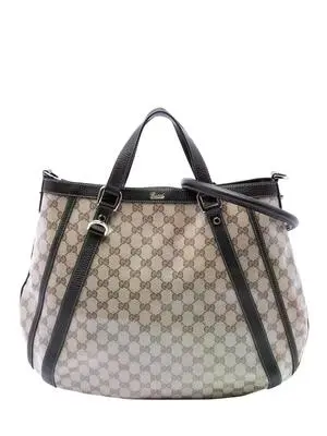 Gucci Gg Crystal Abbey D-ring Convertible Tote Satchel - Neutrals