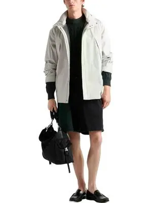 Prada Technical Fabric Hooded Jacket - Grey