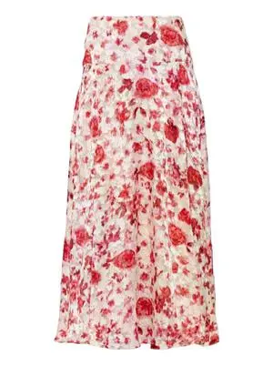 Isabel Marant Étoile Hilza Floral-print Silk-blend Maxi Skirt - Neutrals