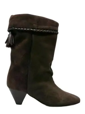 Isabel Marant Étoile Dalby Tassel-detail Braided-trim Boots - Brown