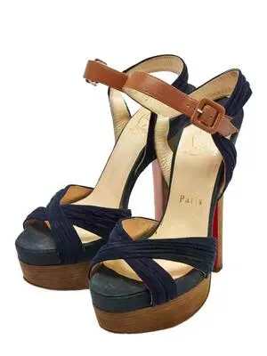 CHRISTIAN LOUBOUTIN Ankle-strap Platform Sandals - Blue