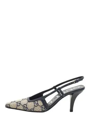Gucci Crystal-embellished Slingback Pumps - Neutrals
