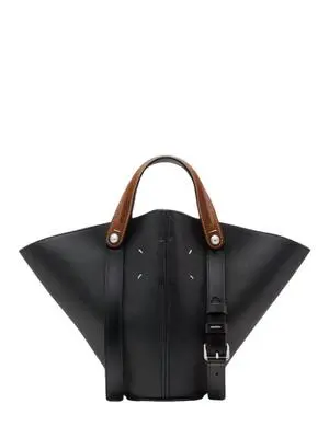 MAISON MARGIELA Age Small Leather Tote Bag - Black