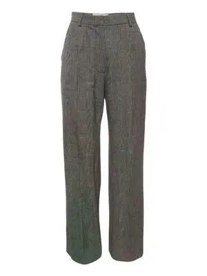 MAX MARA Max Mara Glen Plaid Virgin Wool Trousers