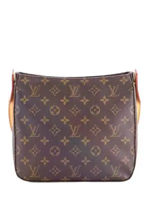 LOUIS VUITTON Monogram Canvas Looping Mm Satchel Handbag - Brown
