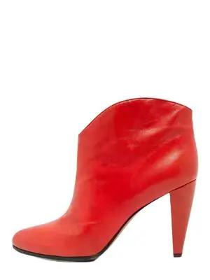 Celine Point-toe Ankle Boots - Red