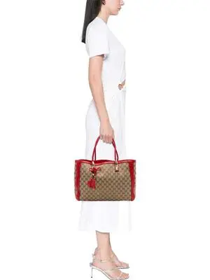 Gucci Gg Canvas Bella Tote Bag - Red