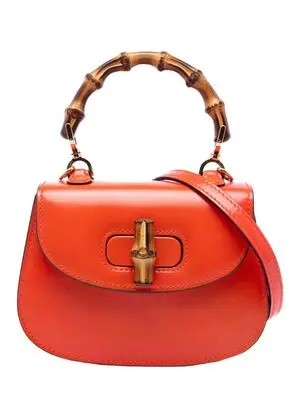 Gucci 1947 Bamboo Top Handle Bag - Orange