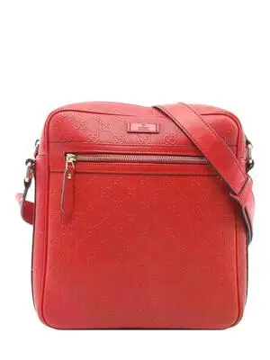 Gucci Diamante Calfskin Crossbody Bag - Red
