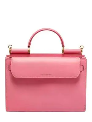 Dolce & Gabbana Sicily Leather Tote Bag - Pink