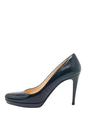 Prada Patent Leather Platform Pumps - Blue