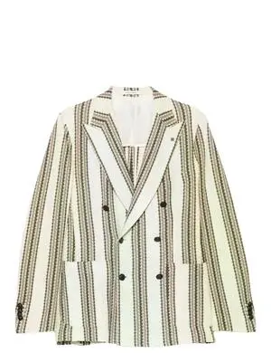 Tagliatore Double-breasted Striped Blazer - Neutrals