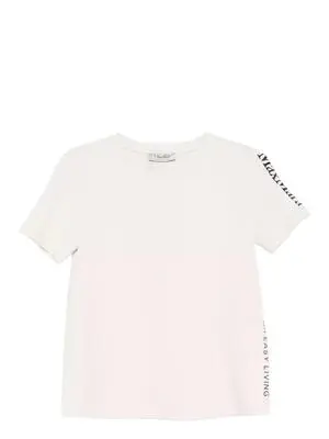 Max Mara Nancy Logo Print T-shirt - Neutrals