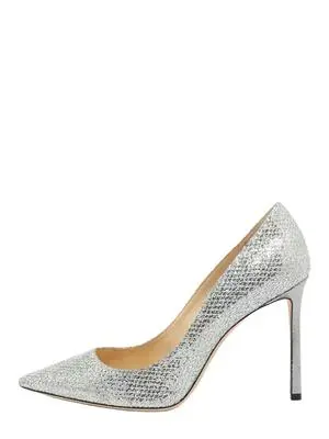 JIMMY CHOO Romy Pointed-toe Heeled Pumps - Silver