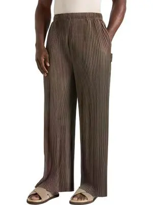 Manière De Voir Pleated Wide-leg Trousers - Brown