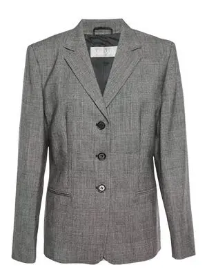 Max Mara Glen Plaid Single-breasted Blazer - Grey