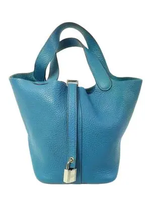 Hermès Picotin Pm Leather Tote Bag - Blue