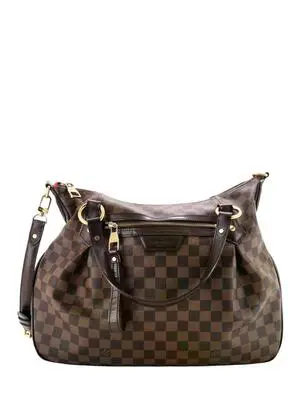 LOUIS VUITTON Damier Evora Mm Satchel - Brown